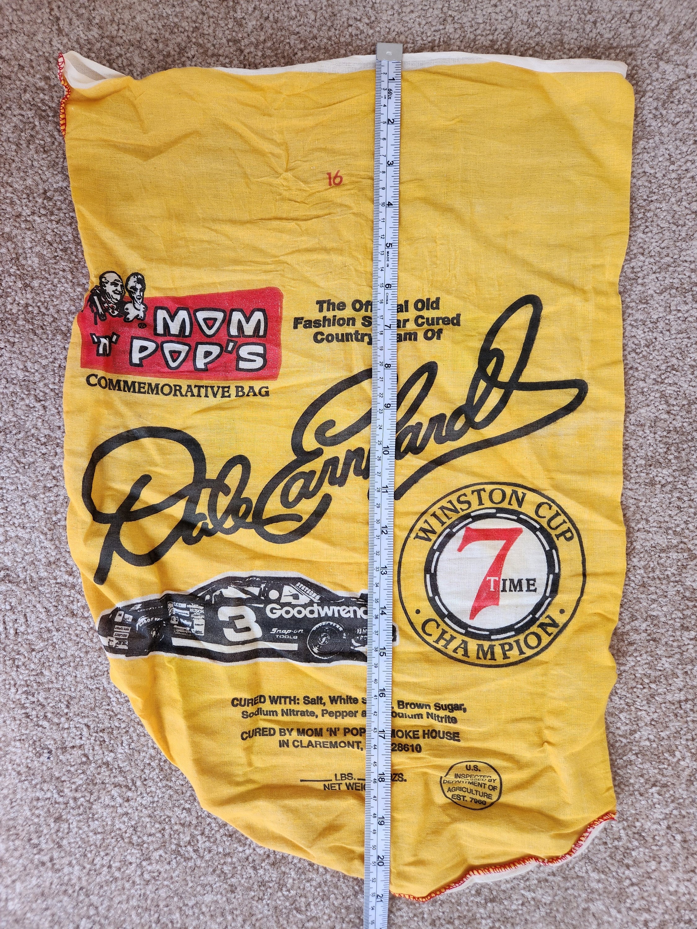 NOS Vintage Dale Earnhardt Mom 'n' Pop's Country Ham Bag - Etsy