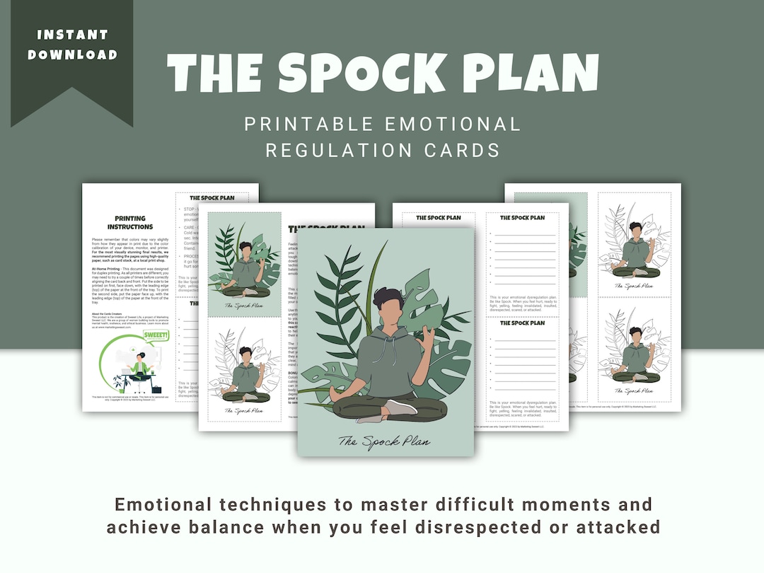 The Spock Plan | Calming Strategies | Self Regulation | Stress Relief ...