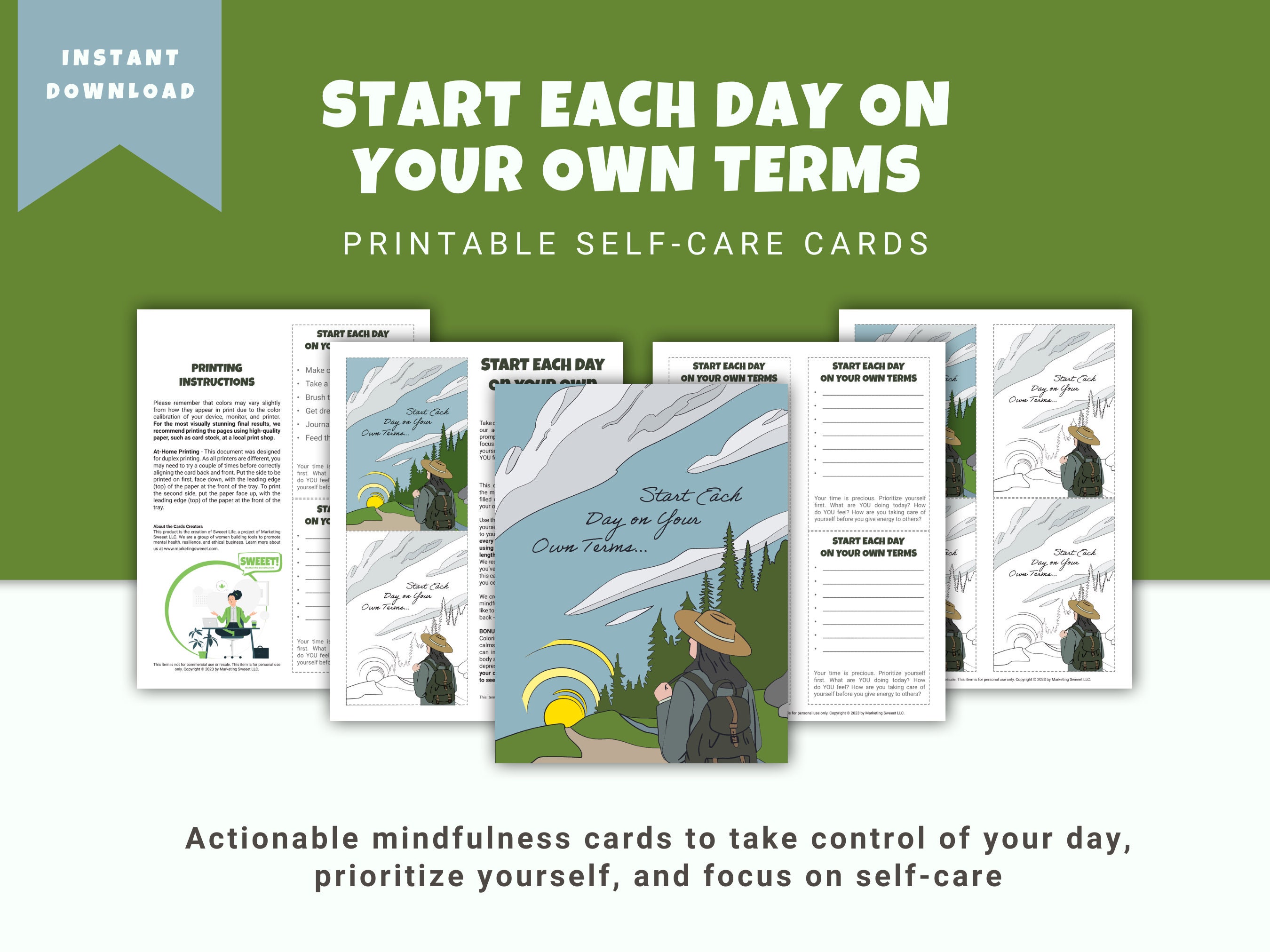 Morning Routine Checklist Mindfulness Cards Self Care - Etsy