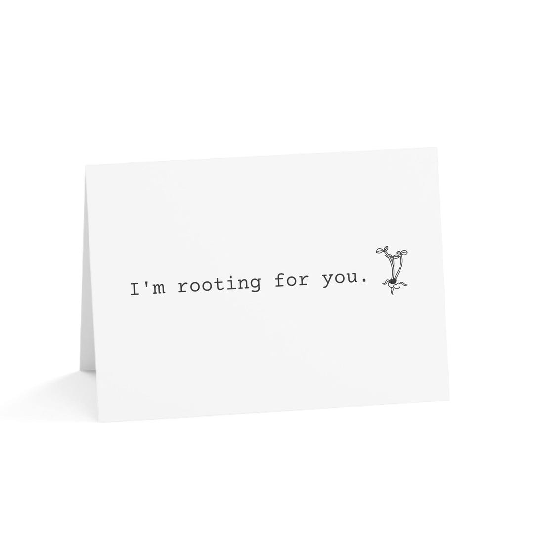 I'm Rooting for You Card (1, 10, 30, and 50pcs) - Etsy