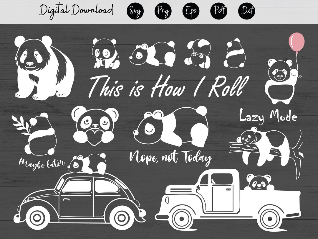 Panda SVG Panda Head Cricut Panda Face Svg Cute Panda Svg - Etsy