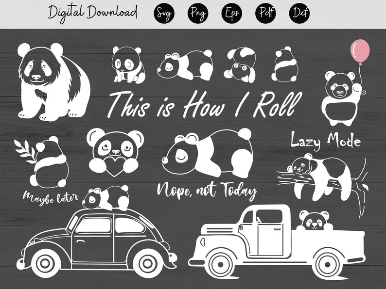 Panda SVG Panda Head Cricut Panda Face Svg Cute Panda Svg - Etsy