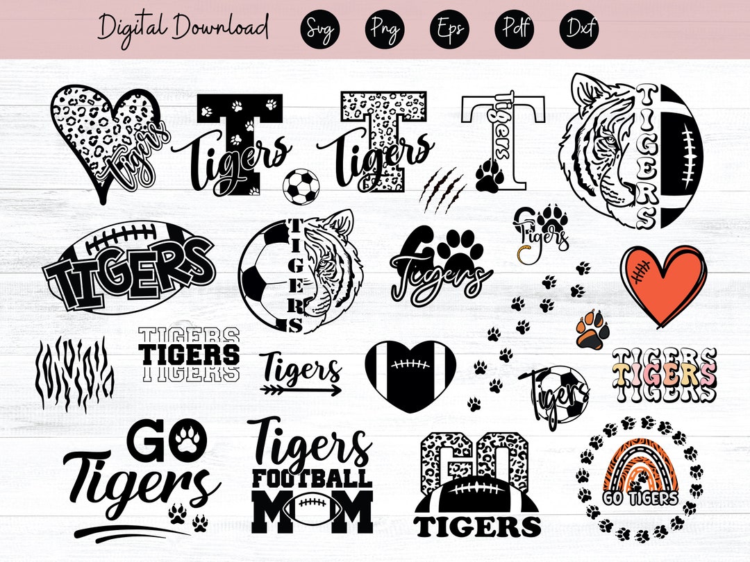 Tigers Svg Files for Cricut Tiger School Team Svg Vinyl Cut File, Tiger ...