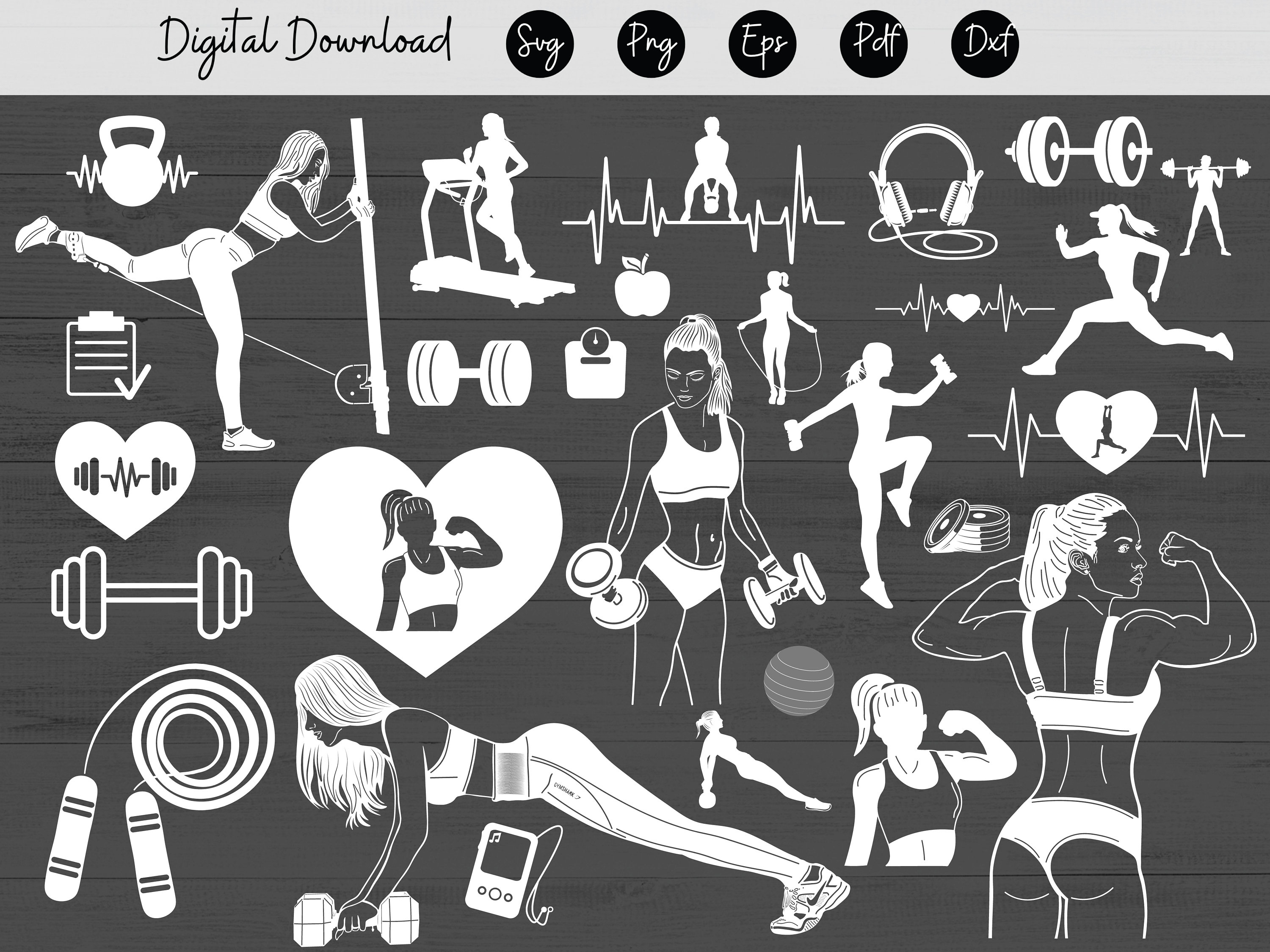 Workout SVG Bundle Fitness Svg Gym Svg Funny Workout Svg Workout Shirt ...