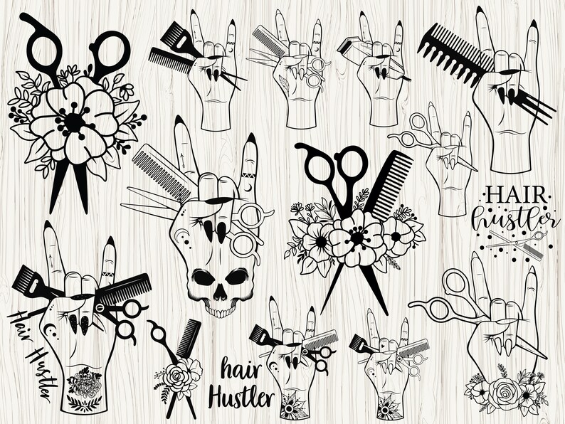 Hair Hustler Svg Hairstyle Svg Barbershop SVG Hair Stylist - Etsy