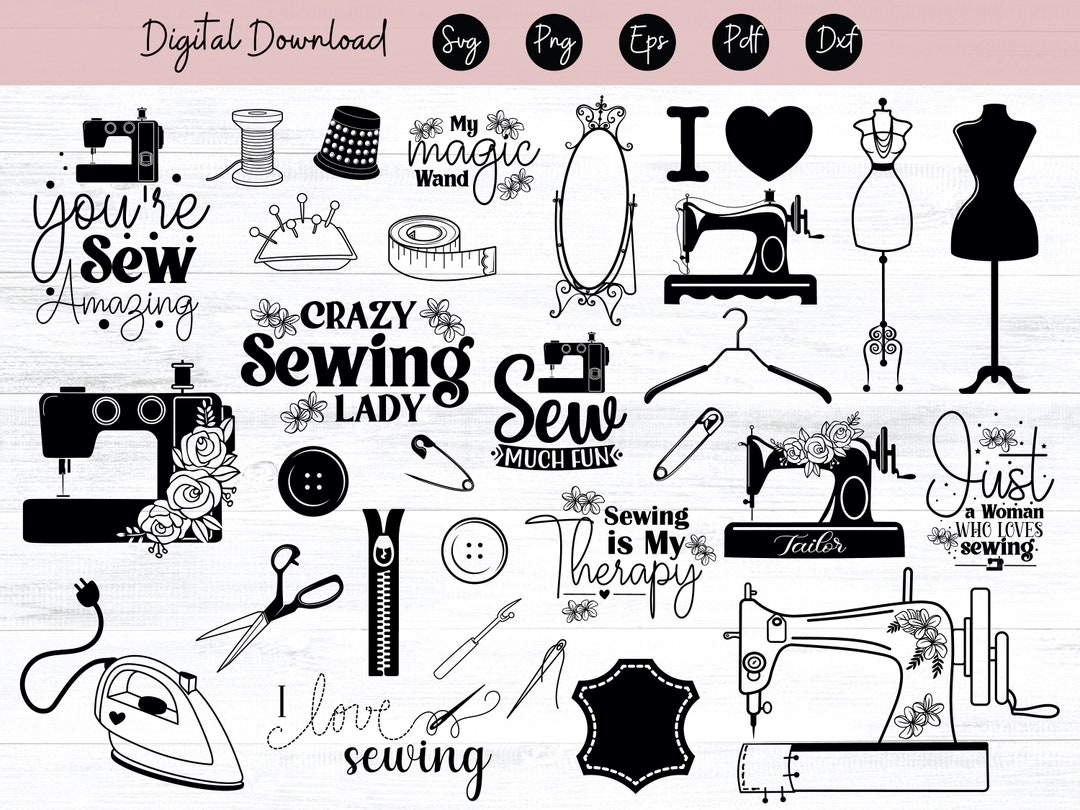 Sewing Bundle Svg Sewing Machine Bundle Seamstress Sewing Monogram ...