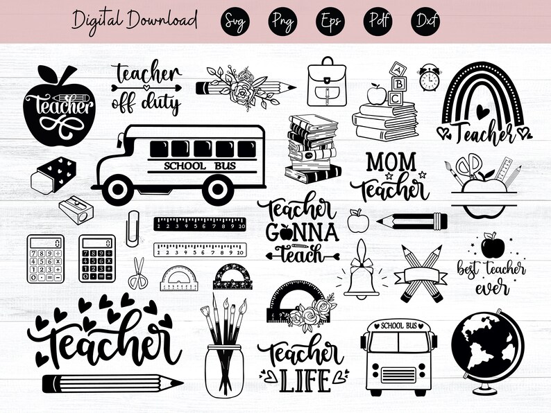 Teacher Svg School Svg Teacher Svg Bundle Teacher Quote Svg Teacher ...