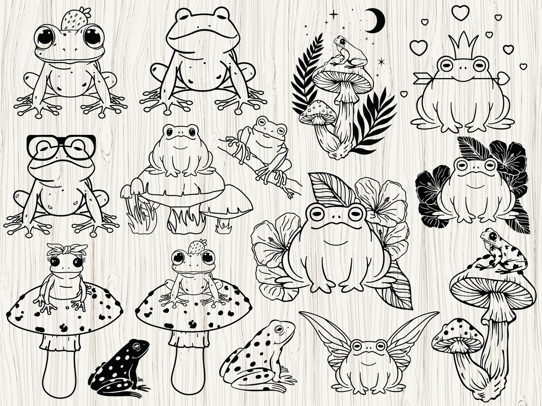 Flower Toad Svg File Cute Frog Svg Frog Clipart Flower Frog - Etsy
