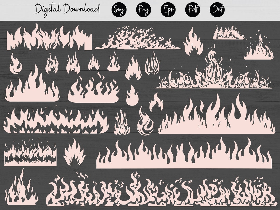 Fire Flame SVG Fire Svg DXF Fire Flames Svg Bundle Fire Ball Cricut ...
