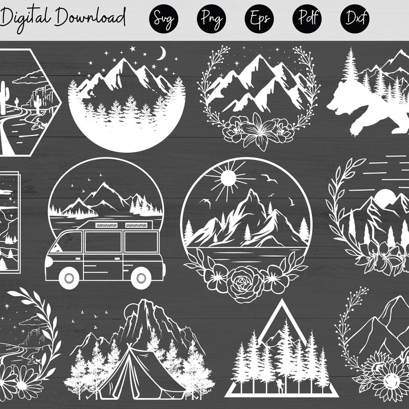 Nature Scene Svg - Etsy