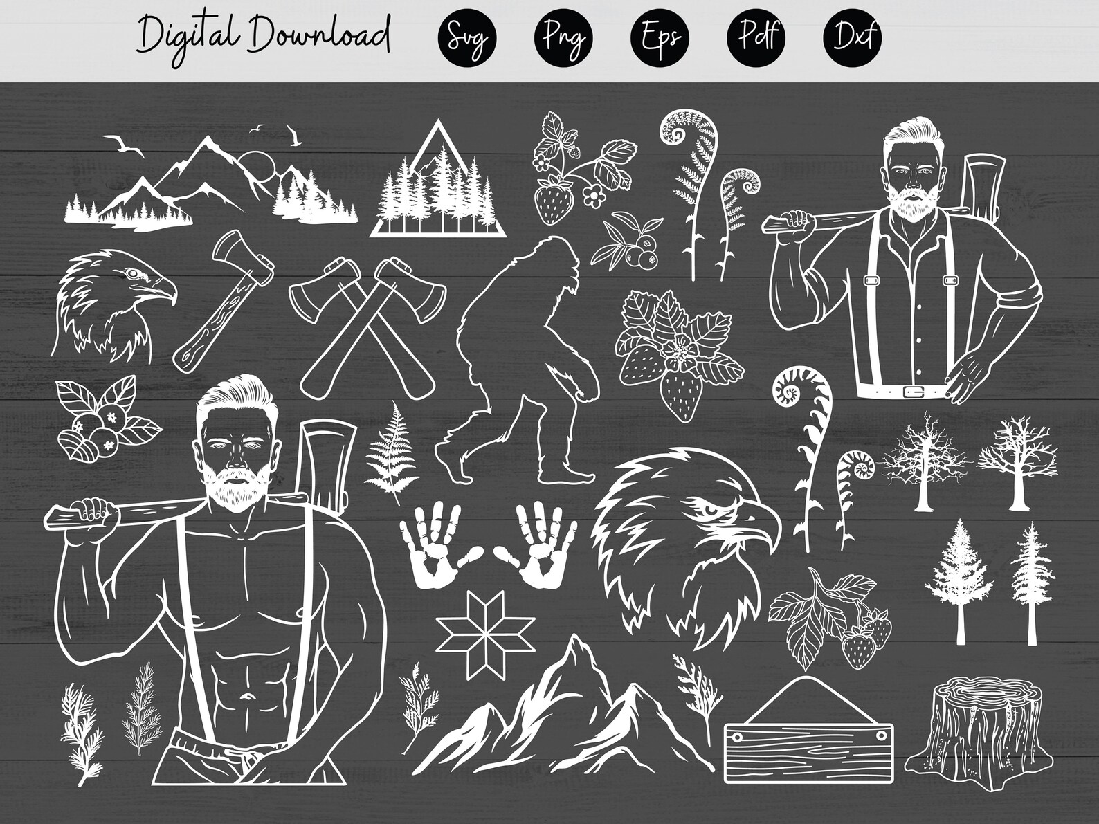 Woodworking Svg Lumberjack Svg Forest SVG Lumber Tool Svg Nature Svg ...