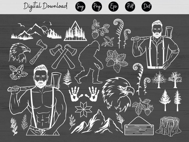 Woodworking Svg Lumberjack Svg Forest SVG Lumber Tool Svg Nature Svg ...