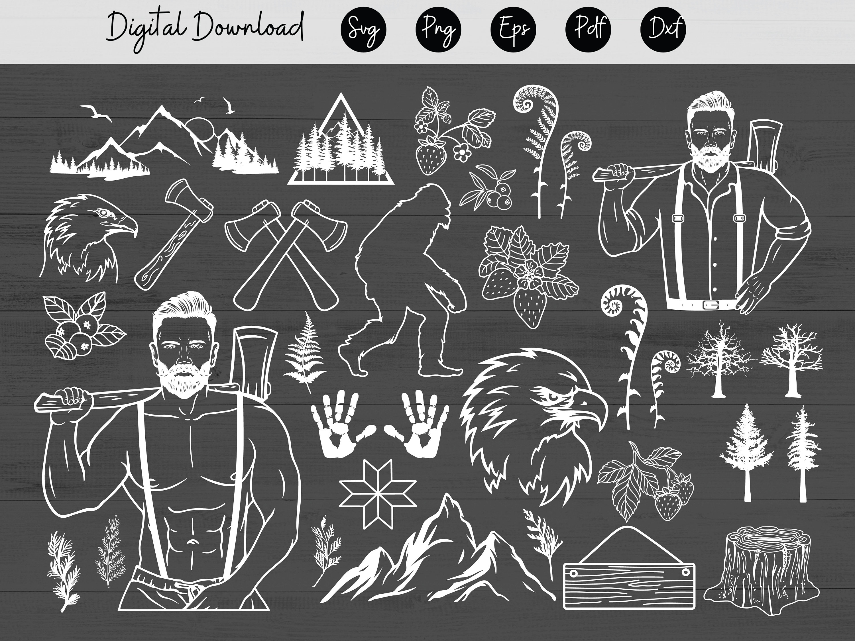 Woodworking Svg Lumberjack Svg Forest SVG Lumber Tool Svg Nature Svg ...