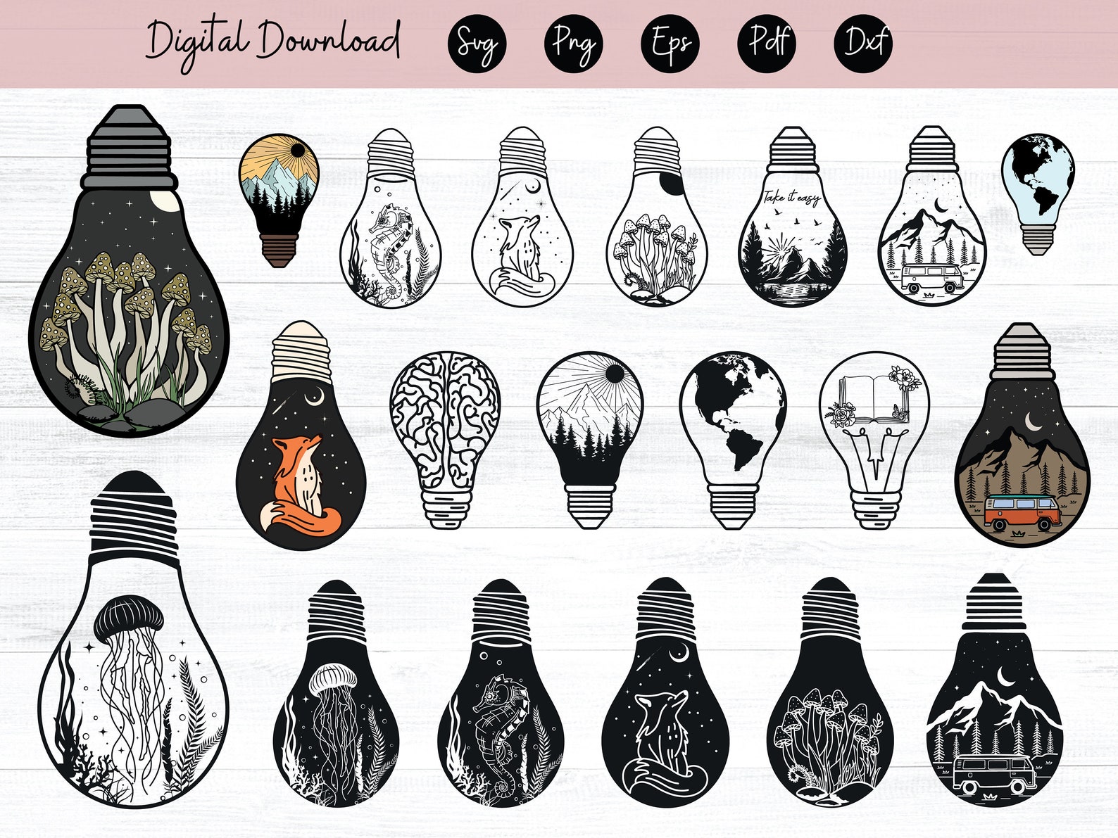 Light Bulb SVG, Coil Svg, Light Bulb Cricut, Incandescent Svg, Clip Art ...