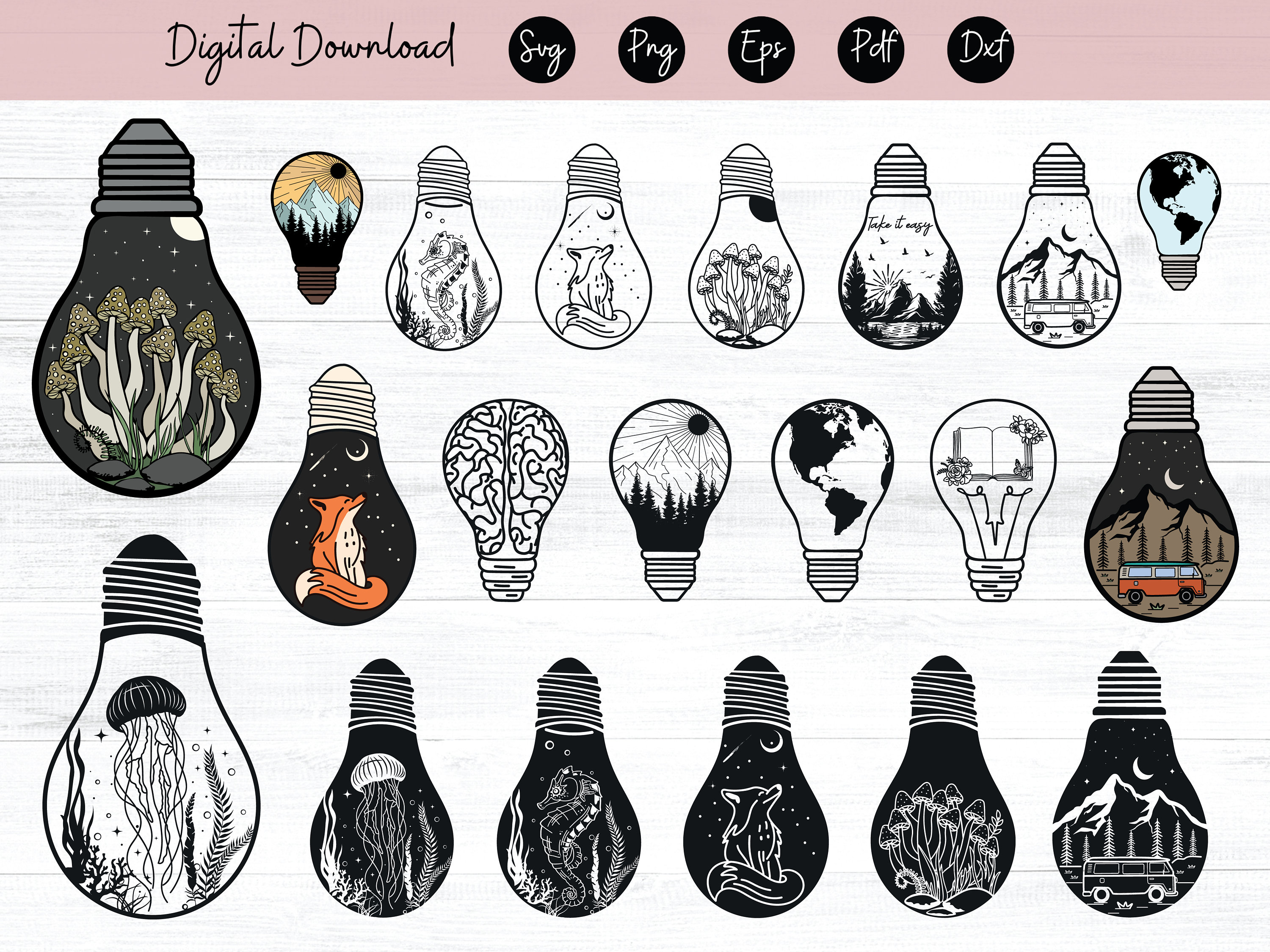 Light Bulb SVG, Coil Svg, Light Bulb Cricut, Incandescent Svg, Clip Art ...