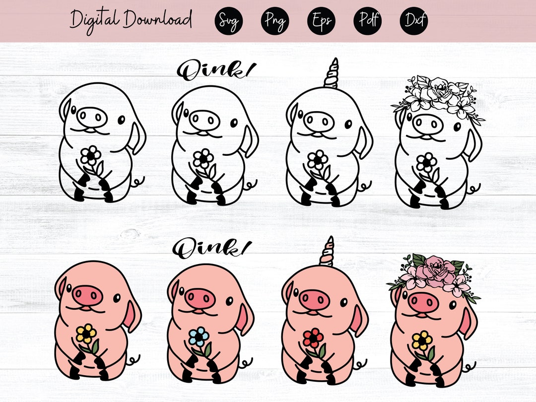 Pig Oink SVG, Cute Pig, Baby Pig Svg Cut File Download, Pig SVG, Pig ...