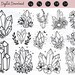 Crystals SVG Files, Crystal Cut File, Crystal Flowers SVG File, Crystal ...