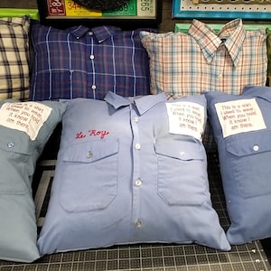 Handmade Memory Pillow: Bereavement Keepsake From Loved One's Shirt - Etsy