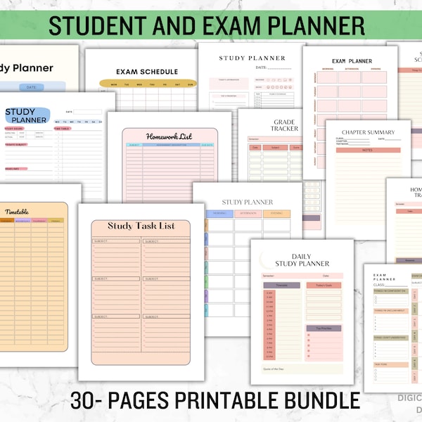 Study Planner - Etsy