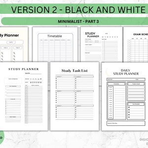 Student Exam Prep Kit, Printable Exam Planner, College Exam Study ...