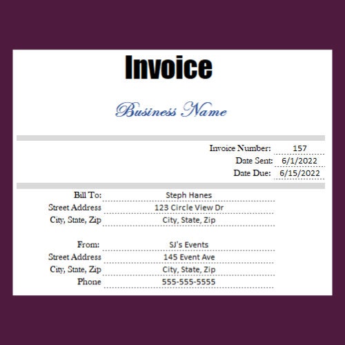Invoice - Etsy