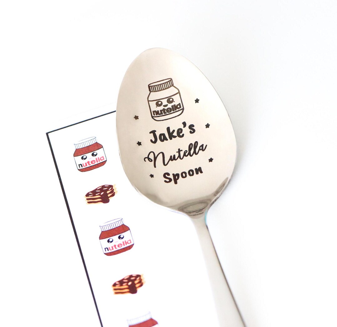 Personalised Nutella Spoon, Birthday Christmas Gift Chocolate Spoon ...