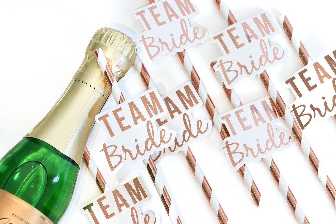 Team Bride Straw Set, Bride to Be, Drinking Straw, Hen Party, Bridal ...