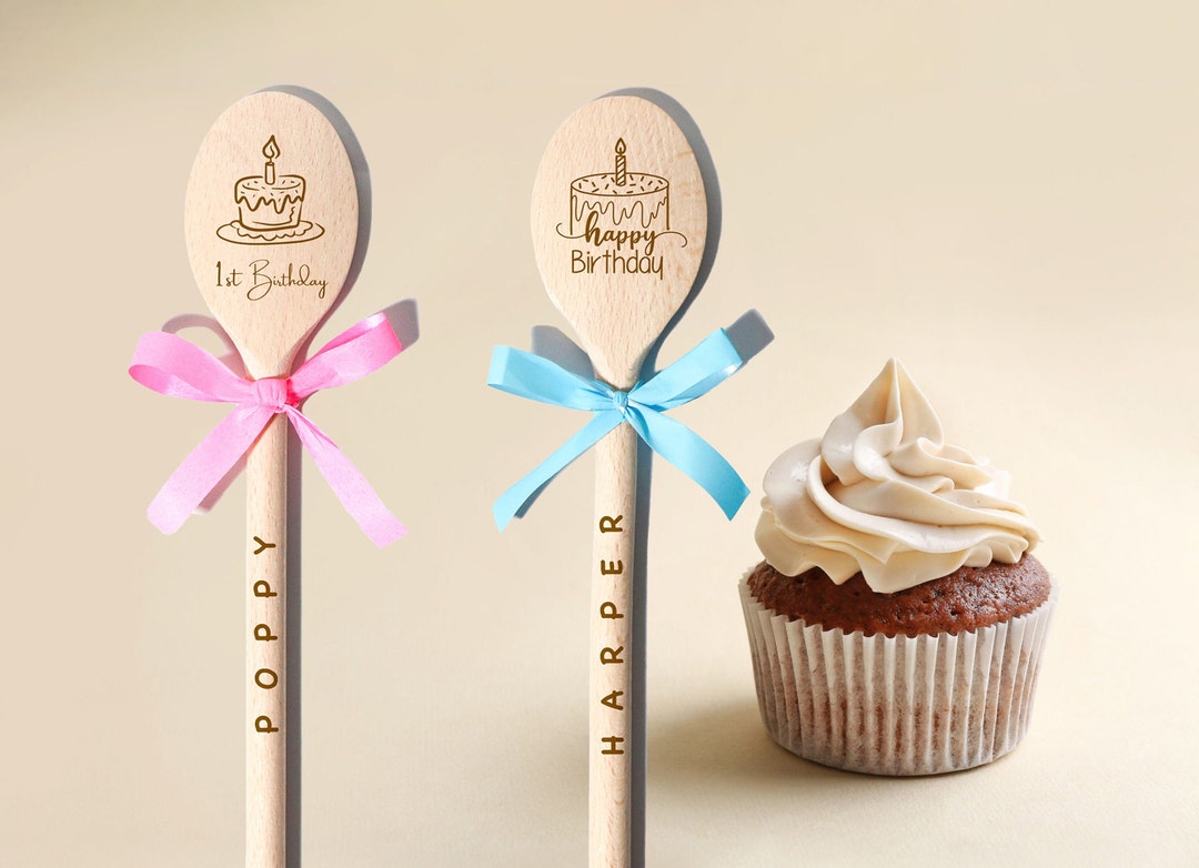 Personalised Baby Cake Smash Spoon, First Birthday Photo Prop, 1st ...