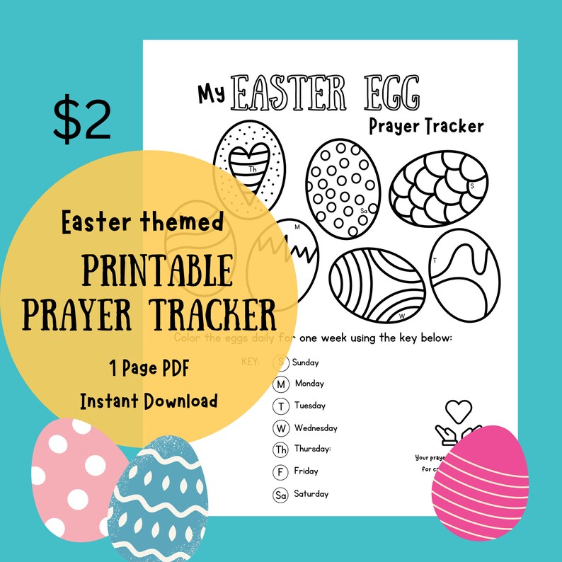 Easter Egg Prayer Tracker for Kids - Etsy