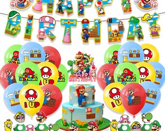 Super Mario Bros Box Label Printable Gable Box Mario Bros Birthday ...