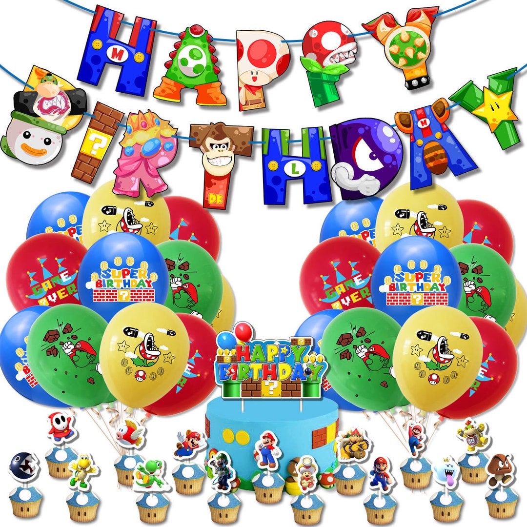 Mario Bros Birthday Decorations - Etsy