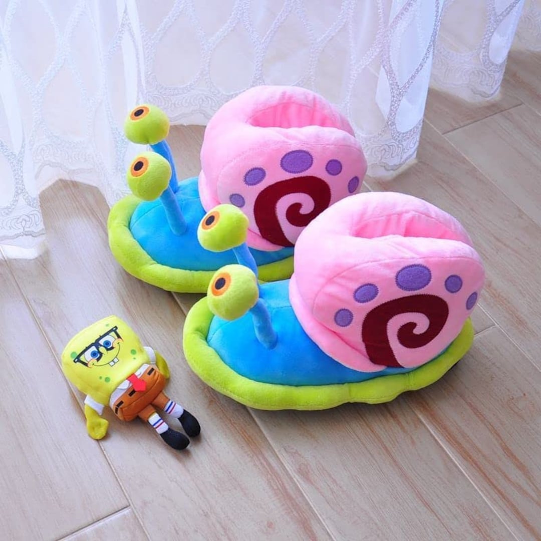 Gary the Snail Slippers Kawaii Spongebob Squarepants Cotton - Etsy