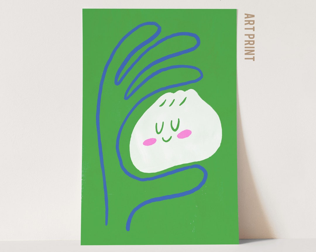 Have a Bao Wall Art, Asian Colourful Modern Style, Foodie Poster ...