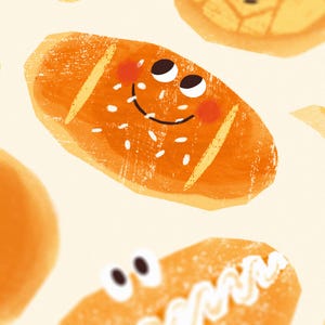 Cute Bakery Food Illustrated A2 Wall Art, Food Poster, Unique Gift ...