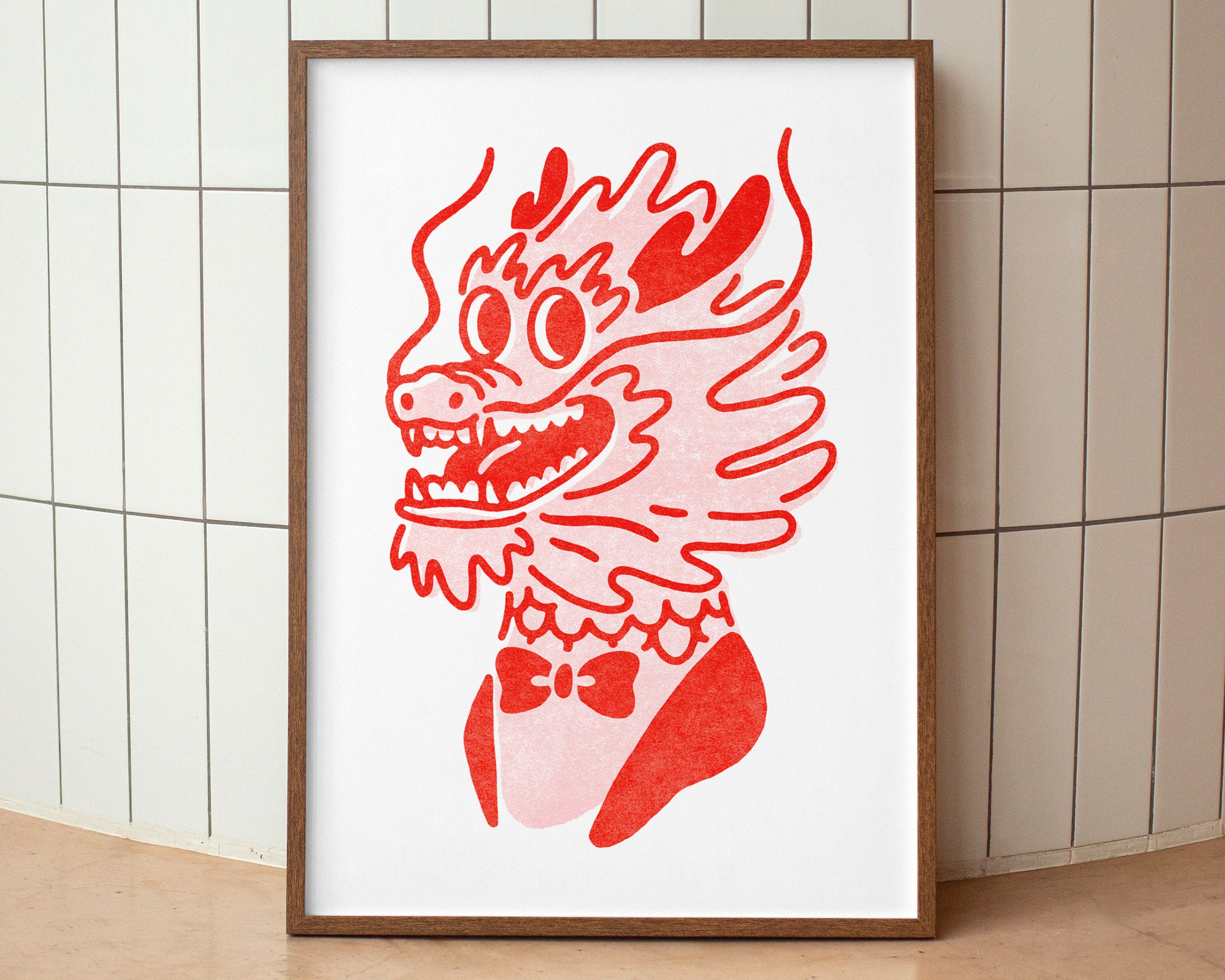 Mr. Dragon Illustrated Wall Art Printable Modern Style - Etsy Canada