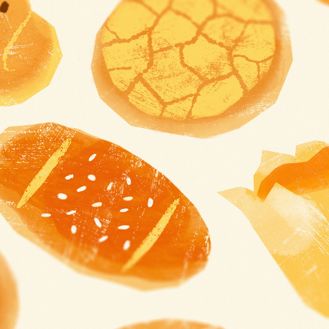 Hong Kong Bakery Art Print: Comfort Food Illustration (digital Download ...