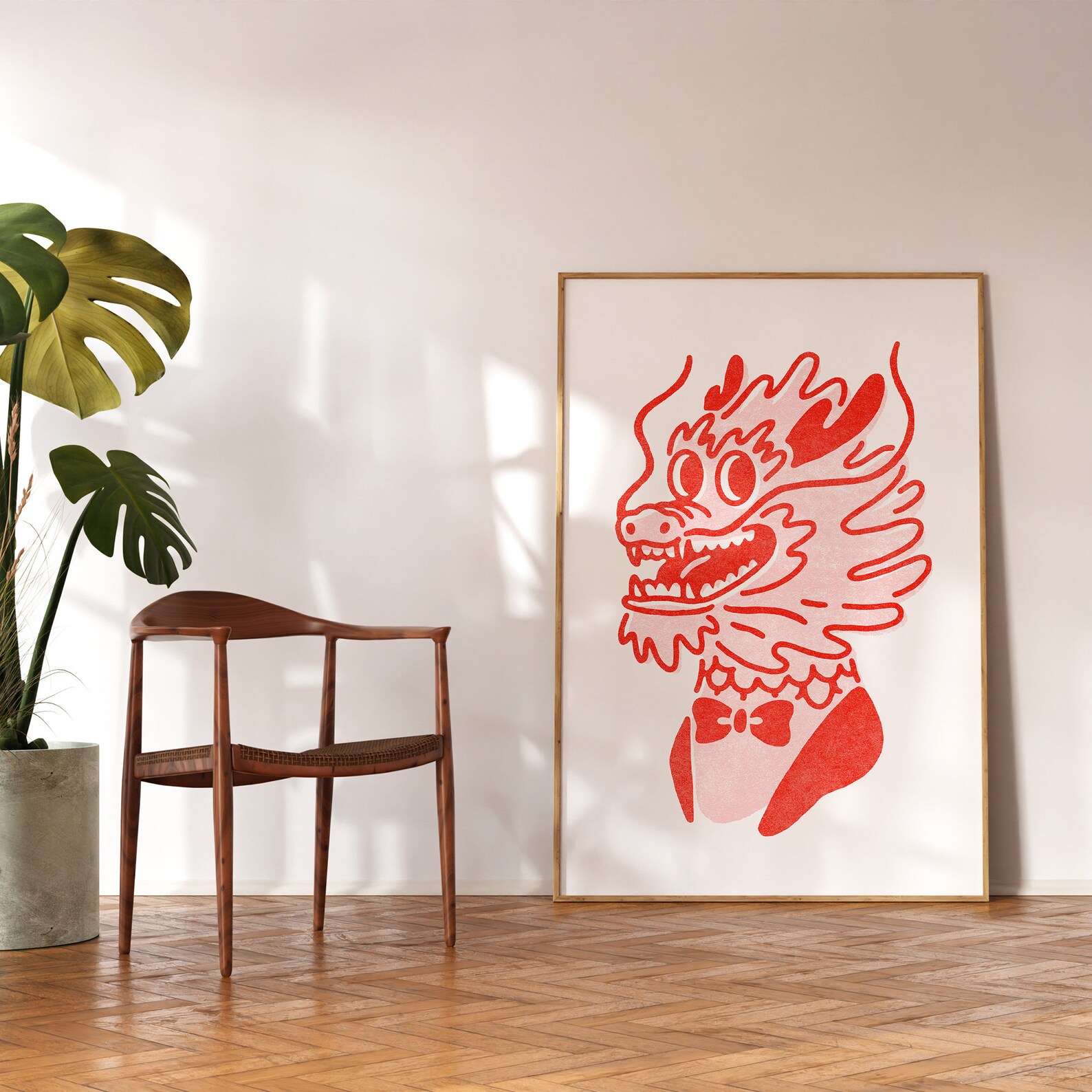 Mr. Dragon Illustrated Wall Art, Printable, Modern Style, Chinese ...