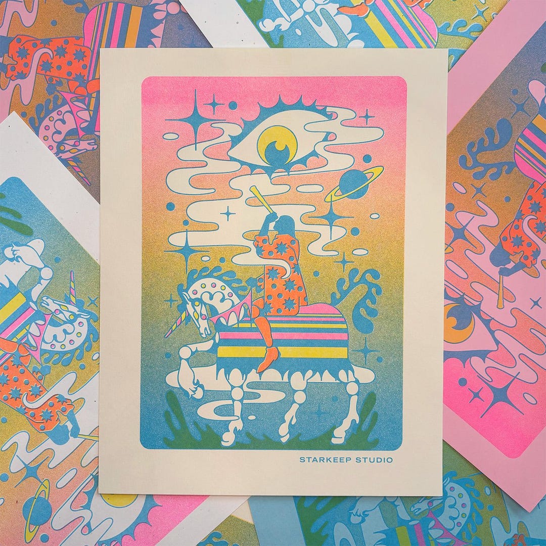 Seeker Risograph Print | 8.5x11 Riso Print - Etsy