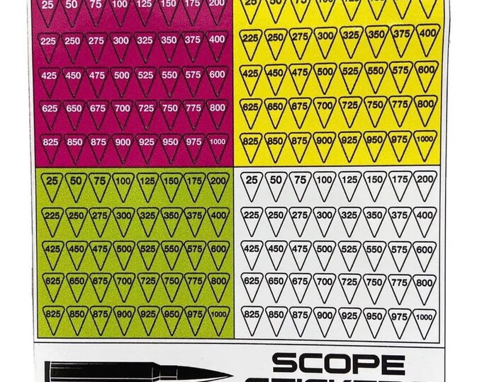 Rifle Scope Turret / Parallax Stickers Zeroing Distance Guidance - Etsy