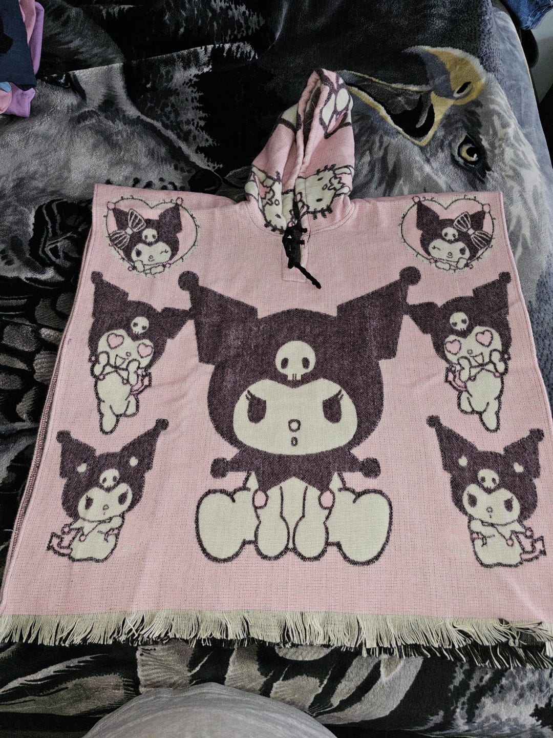 Sanrio Kuromi Ponchos Gaban Niños Rosita - Etsy
