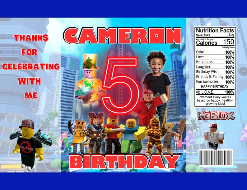 Roblox Party Favors Digital Templates - Etsy