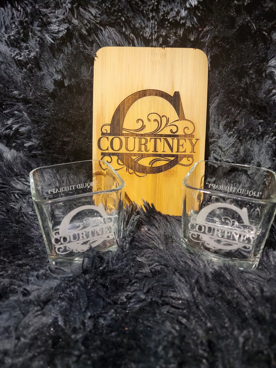 Custom Engraved Glass Set - Etsy