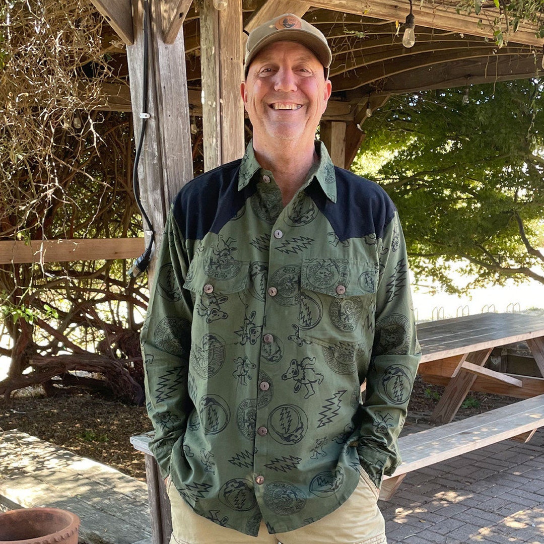 JACK-A-ROE Hippie Cotton Multi Steal Your Face Printed Button Down ...