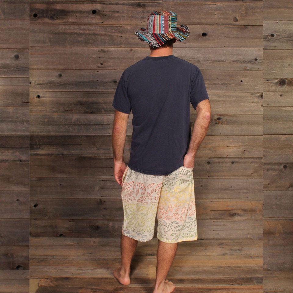 Hippie Grateful Dead Woven Cotton Rainbow Grateful Dead Cargo Shorts - Etsy