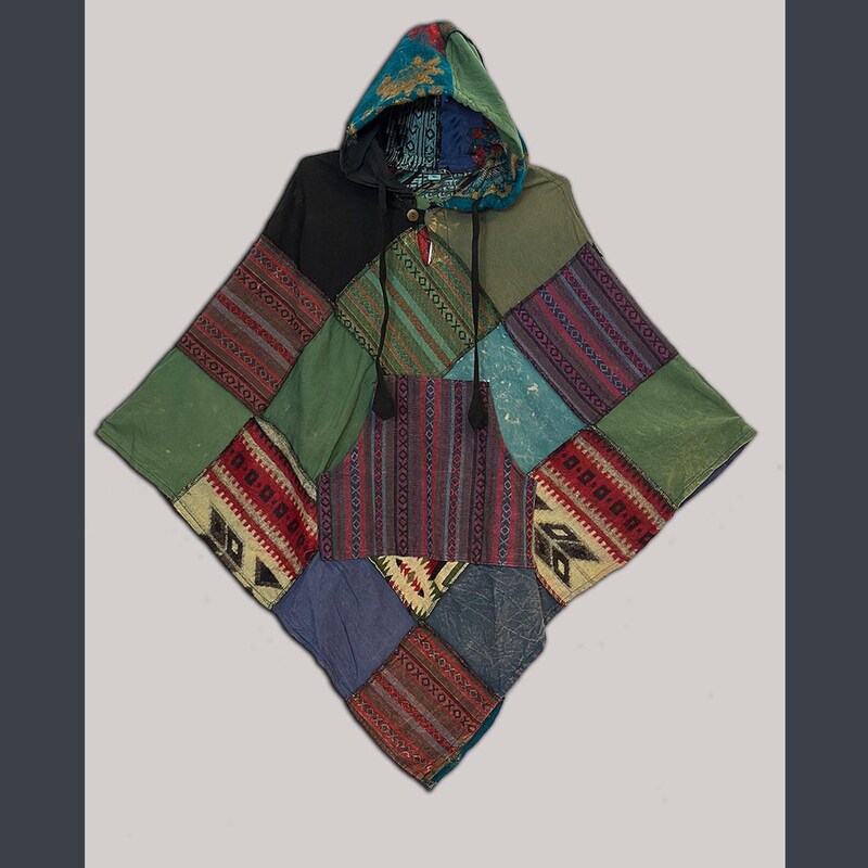 Crochet Patch Poncho - Etsy
