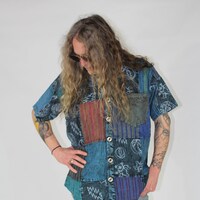 Patchwork Button Up - Etsy