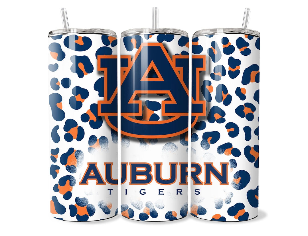 Auburn Tigers 20 Oz Skinny Tumbler, College Football Tumbler, Coffee ...