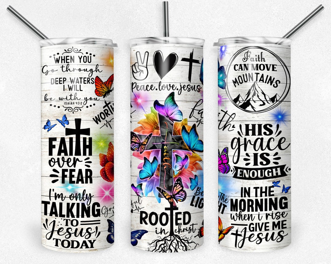 Faith Over Fear Tumbler Mug, Coffee Tumbler, Gift for Her, Birthday ...