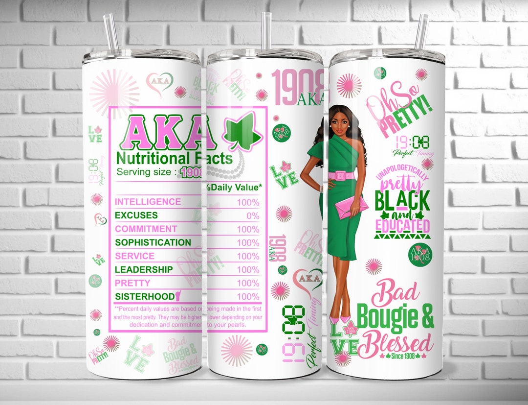 Alpha Kappa Alpha Skinny 20oz Tumbler, Soror Gift, Christmas Gift, Gift ...