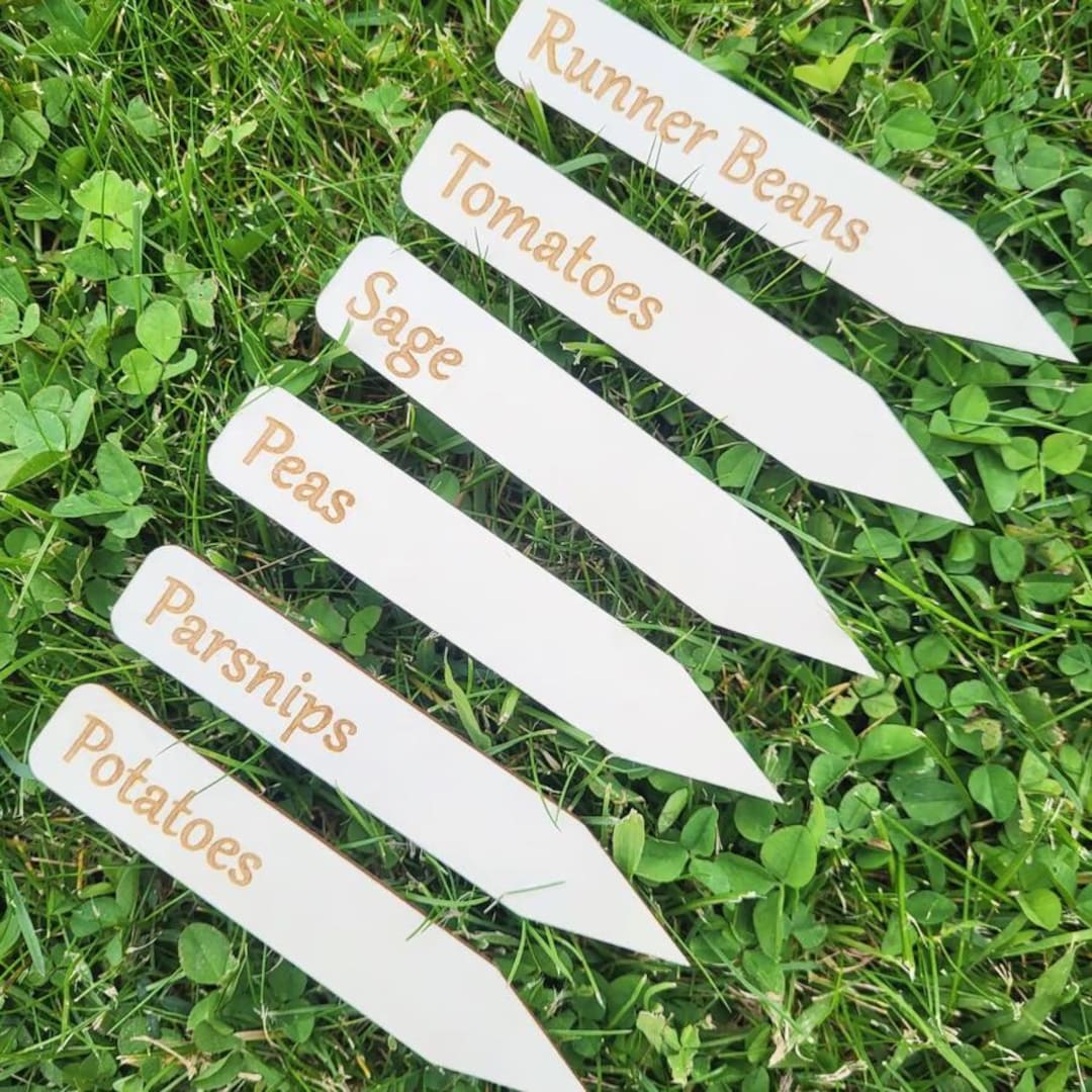 WOODEN VEGETABLE PEG Markers | Set of 6 | Vegetable Grower | Garden ...